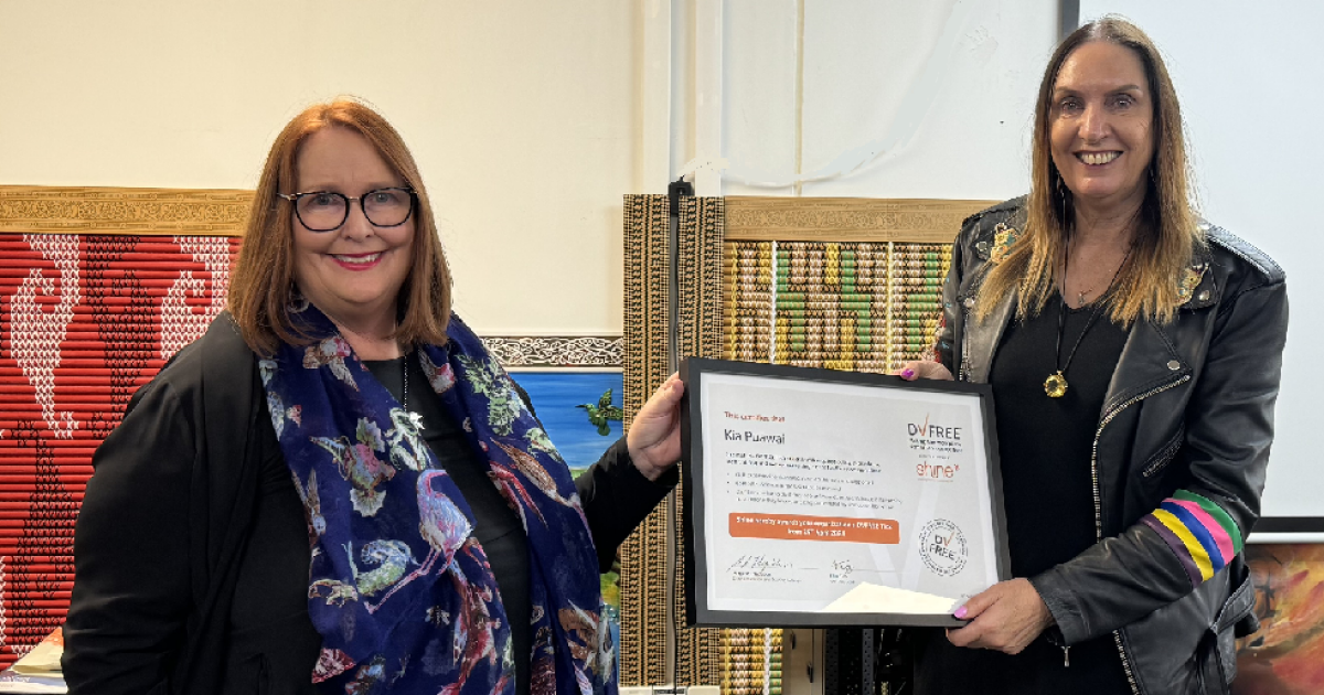 Kia Puāwai: First kaupapa Māori social service DVFREE Tick Partner - Shine